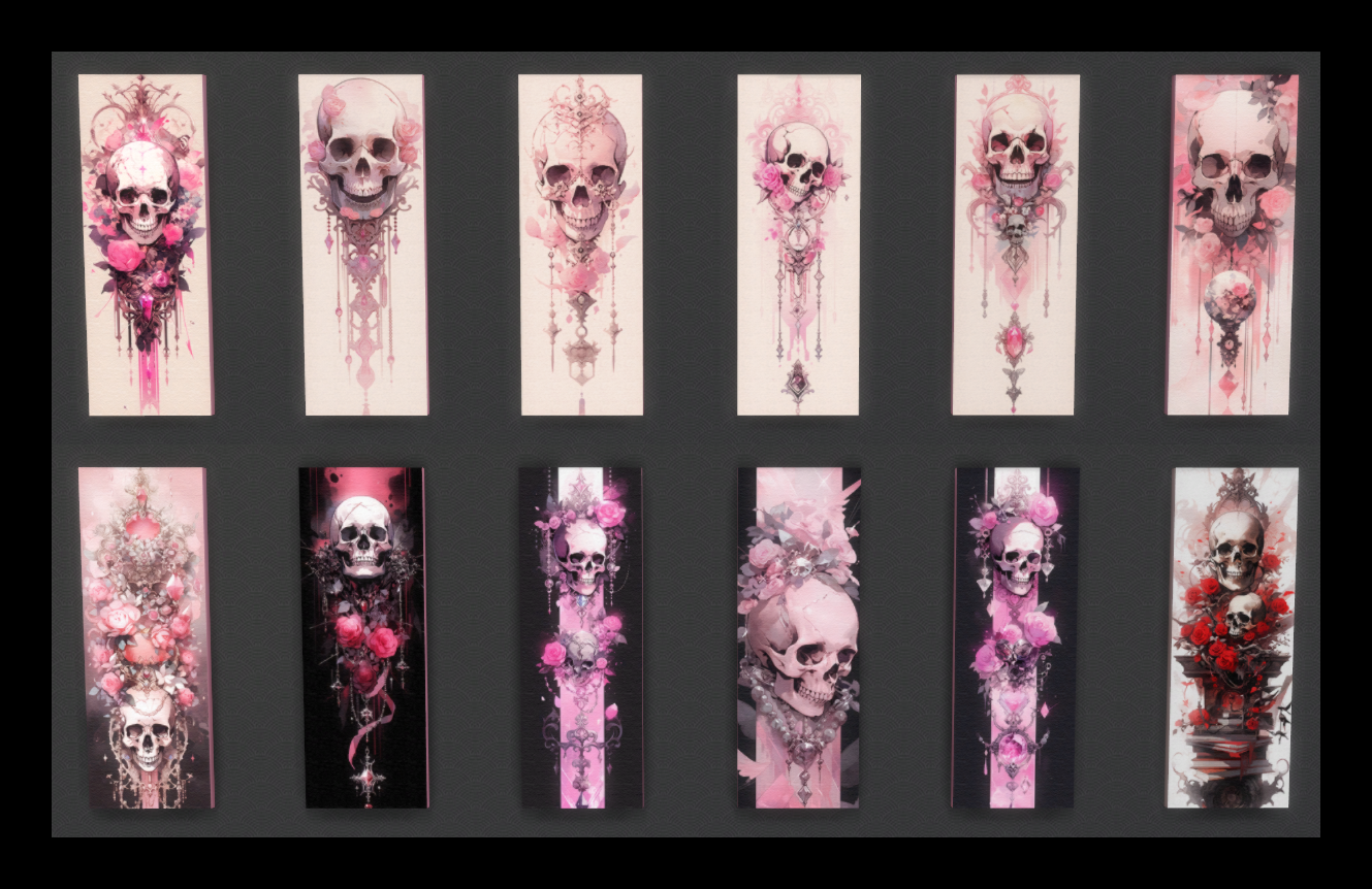 Skulls Bookmarks Paintings - Gallery - The Sims 4 Build / Buy - CurseForge