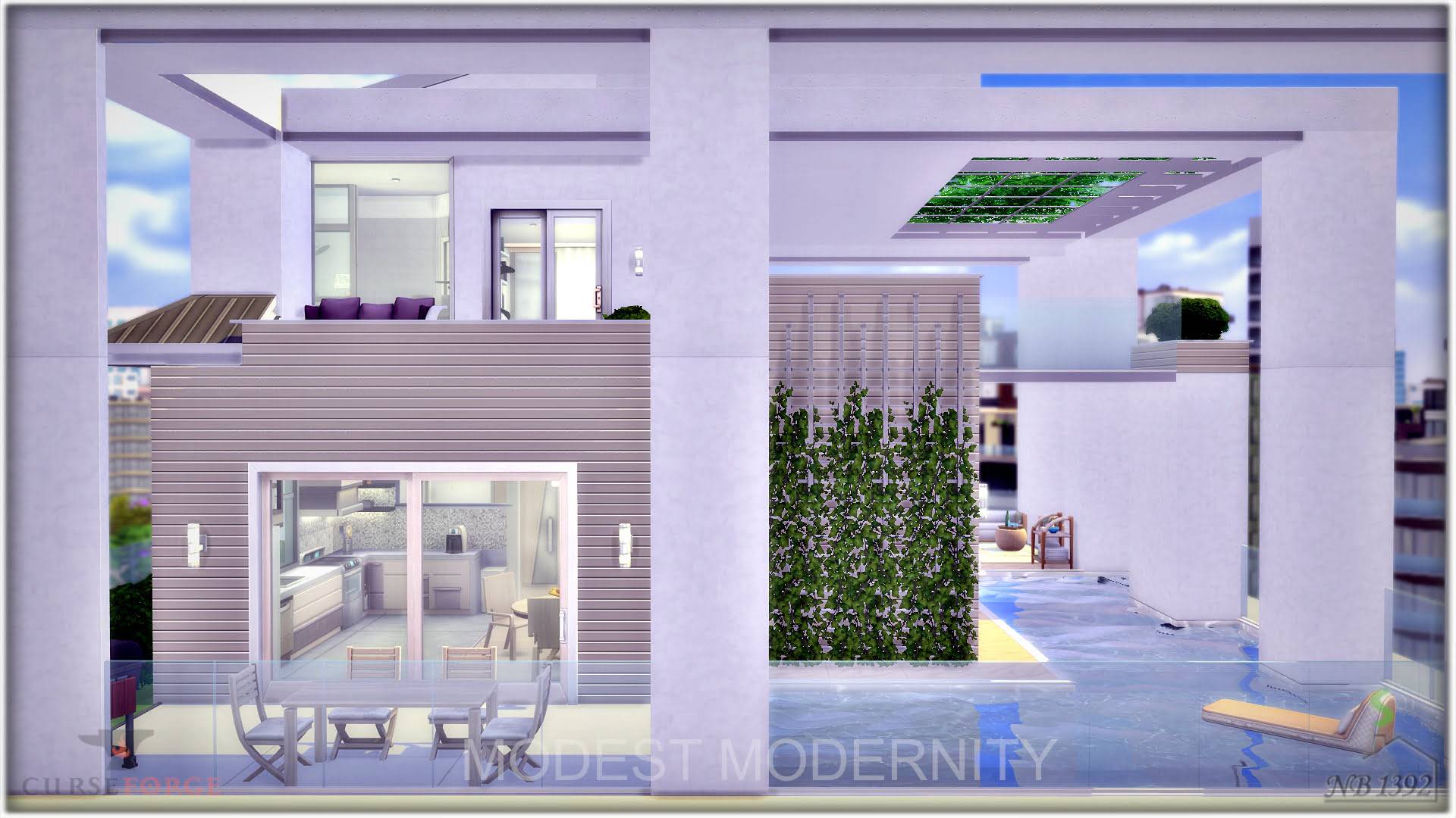 Modest Modernity (No CC!) - The Sims 4 Rooms / Lots - CurseForge