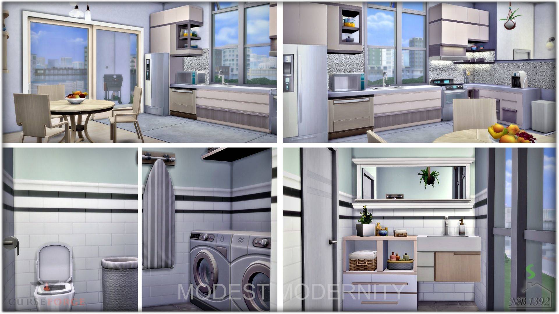 Modest Modernity (No CC!) - The Sims 4 Rooms / Lots - CurseForge