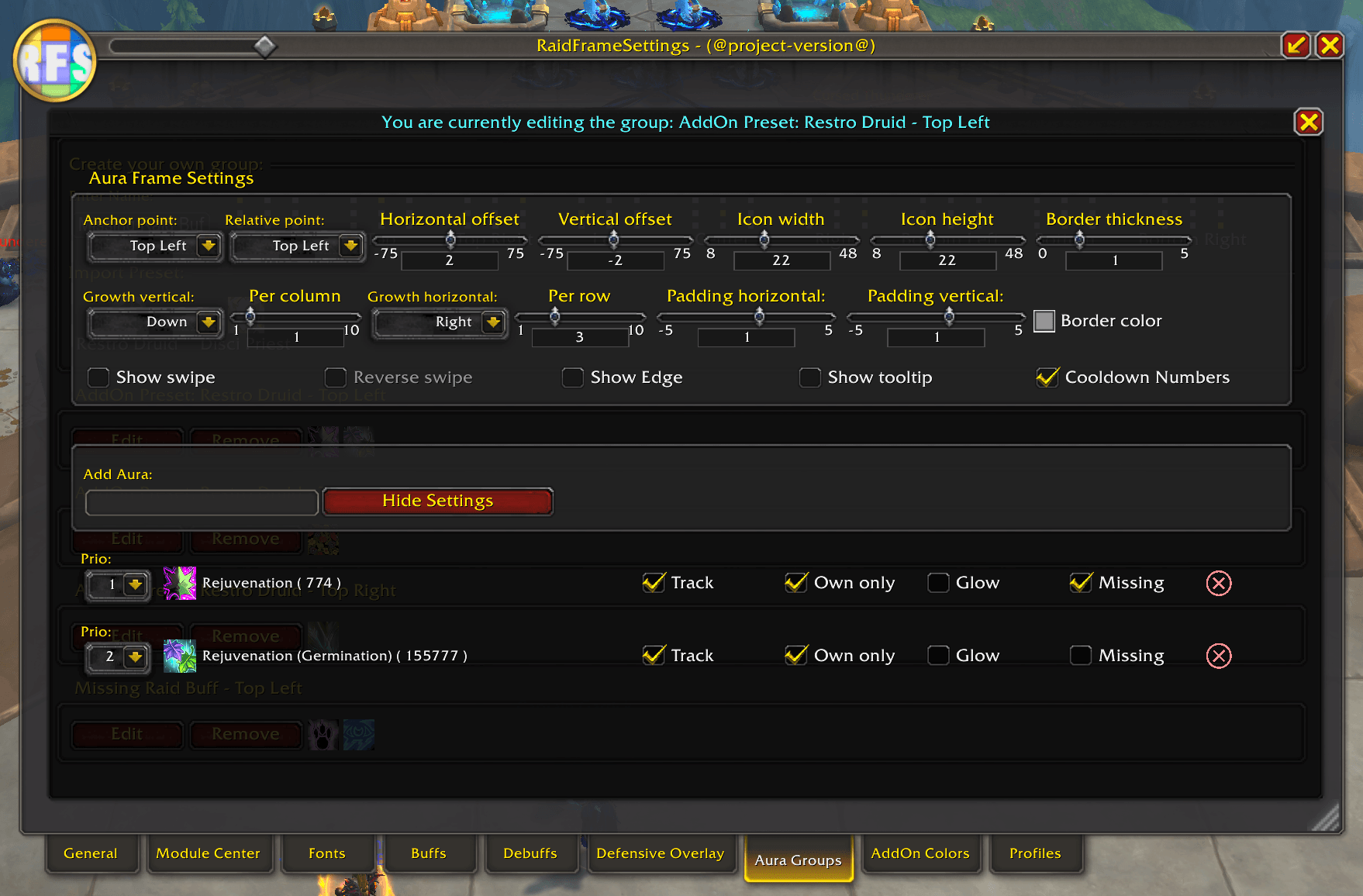 RaidFrameSettings - Blizzard Raid Frames Customization - Gallery - World of Warcraft Addons ...