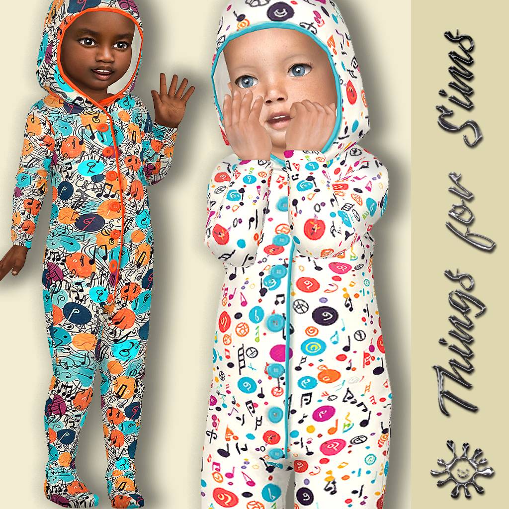 Toddler Musical Notes Pajamas - Gallery - The Sims 4 Create a Sim ...