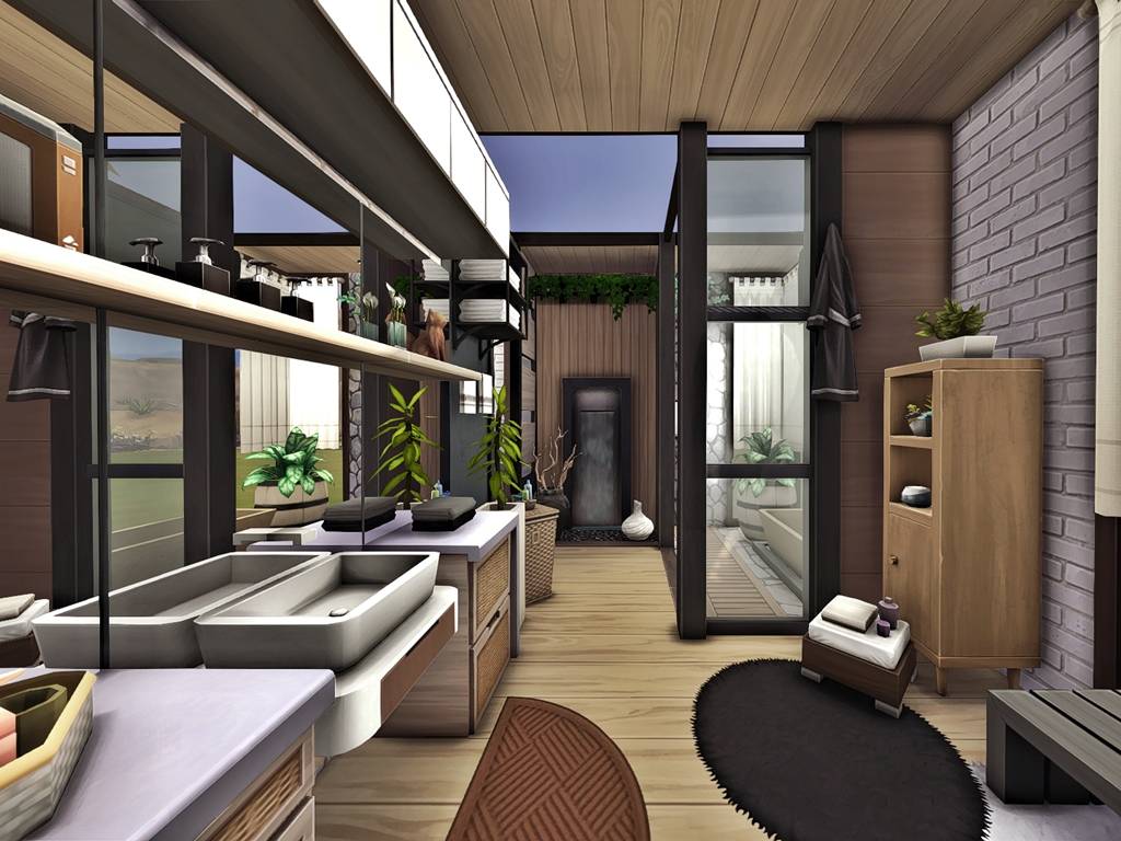 Modern Natural Bathroom 1 - Gallery - The Sims 4 Rooms / Lots - CurseForge