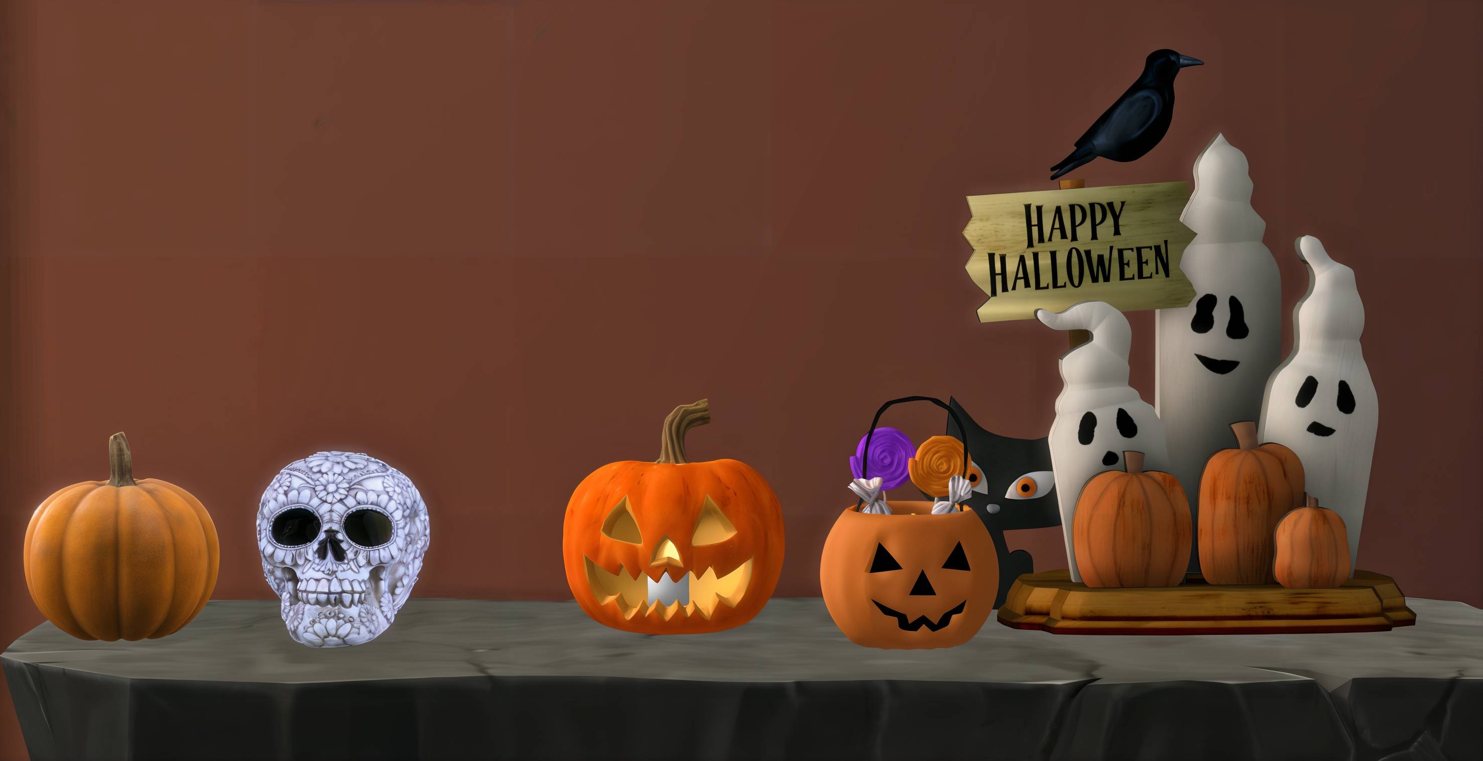 Spooky Happy Halloween set - The Sims 4 Build / Buy - CurseForge