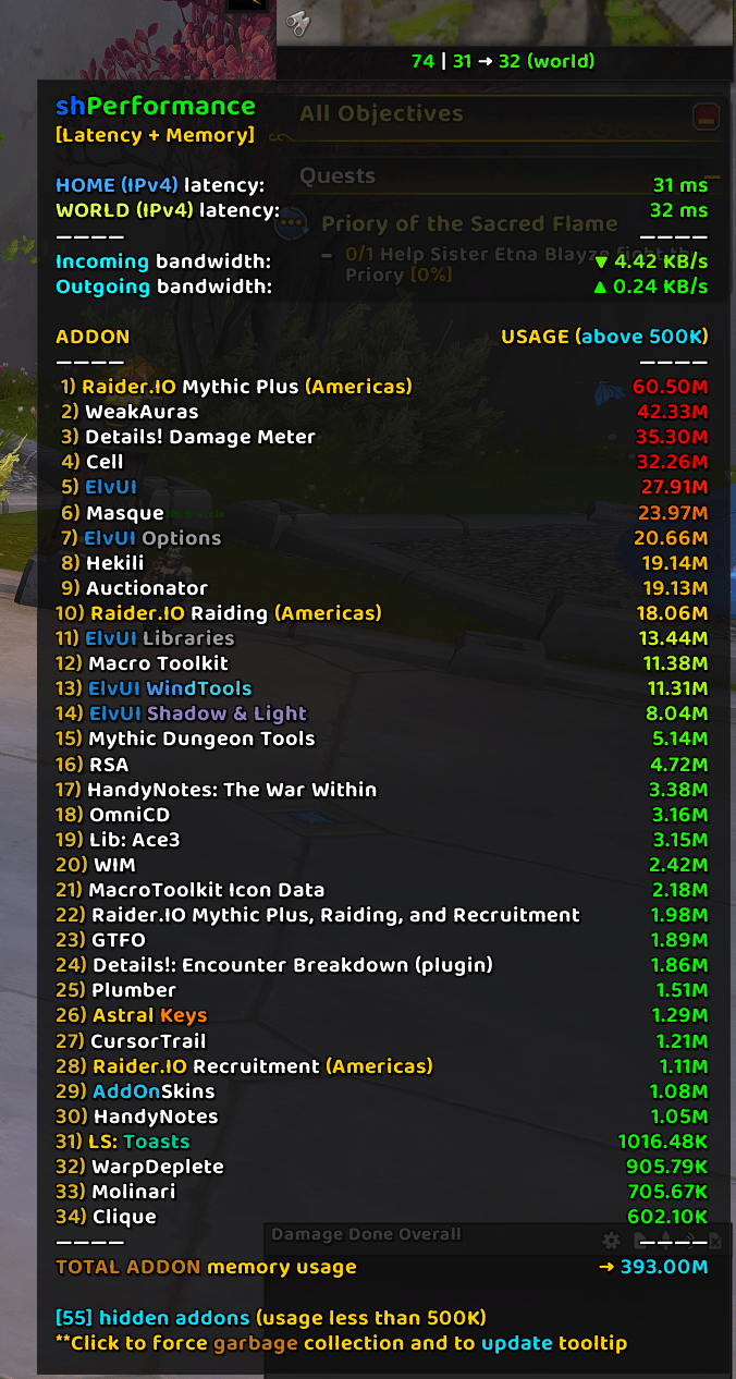 shPerformance (mem/fps/ms) - World of Warcraft Addons - CurseForge