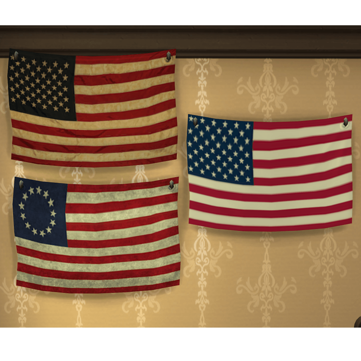 Vintage American Flag - Gallery - The Sims 4 Build / Buy - CurseForge