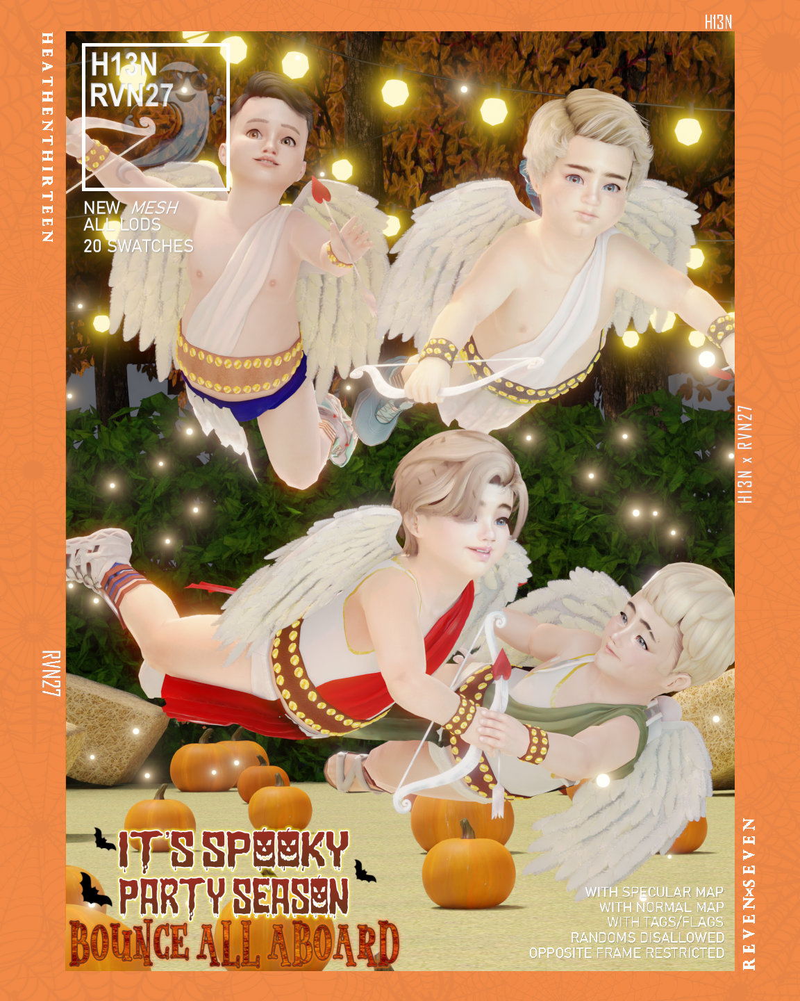 Toddler's Baby Cupid Angel Wings Spooky Costume (with Bow and Arrow Toy ...