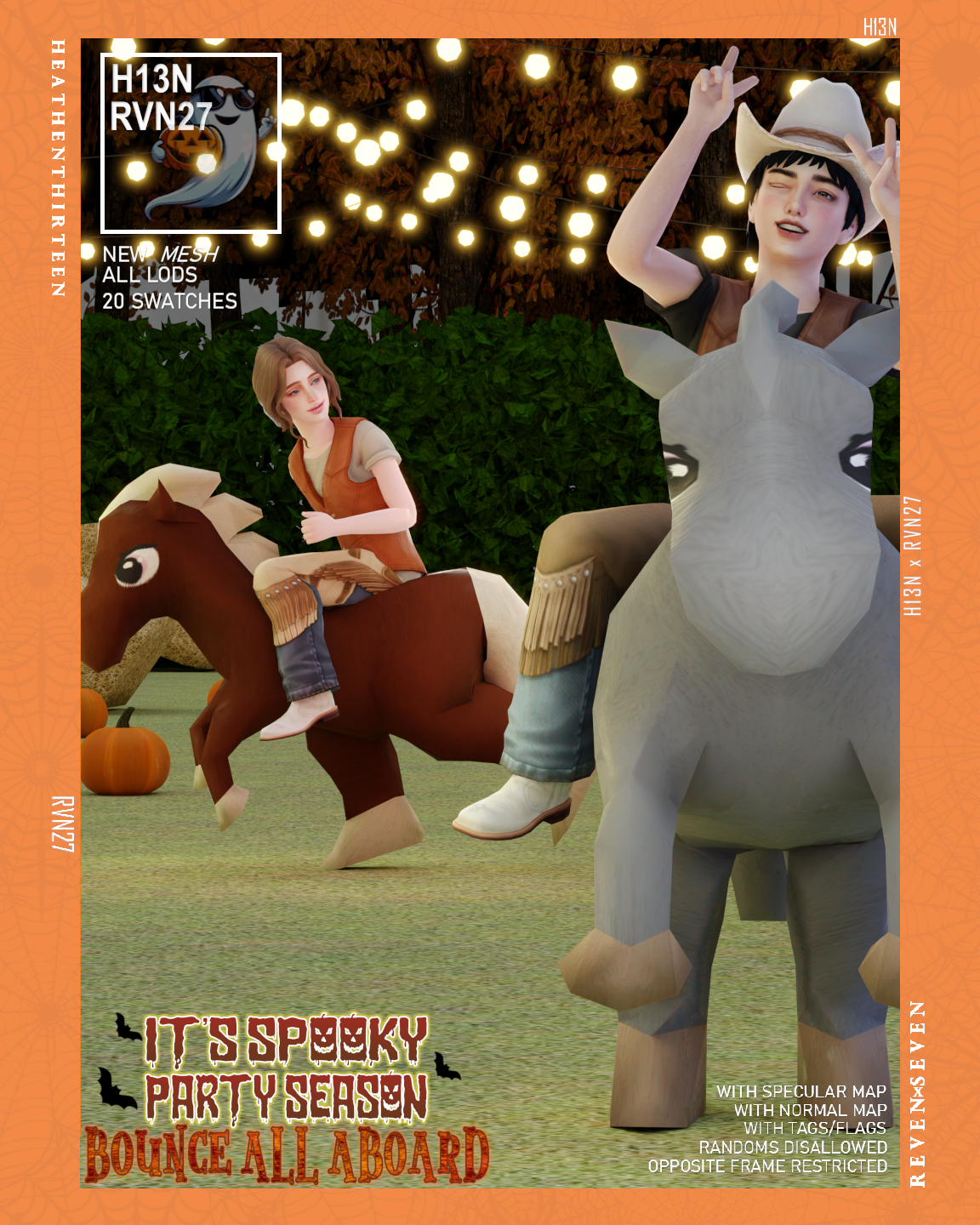 Install Child's Baby Cowboy Horse Rider Inflatable Costume - The Sims 4 ...