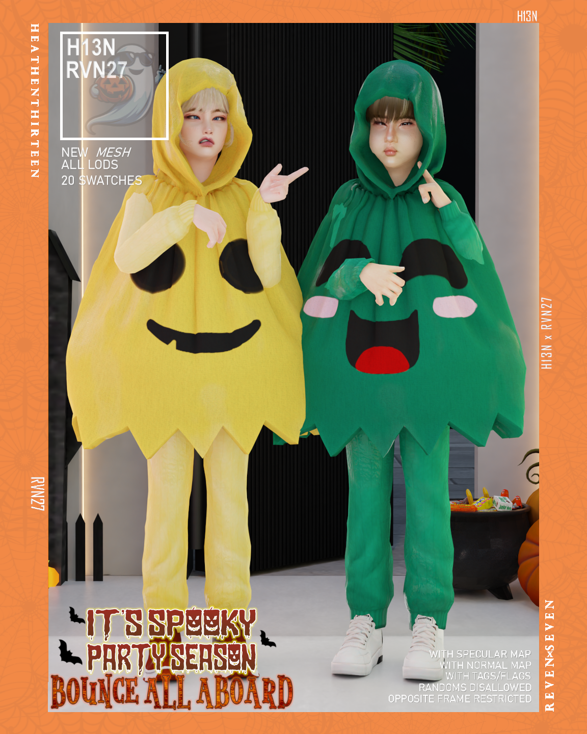 Child's Cape and Cloak Friendly Ghost Spooky Costume - The Sims 4 ...