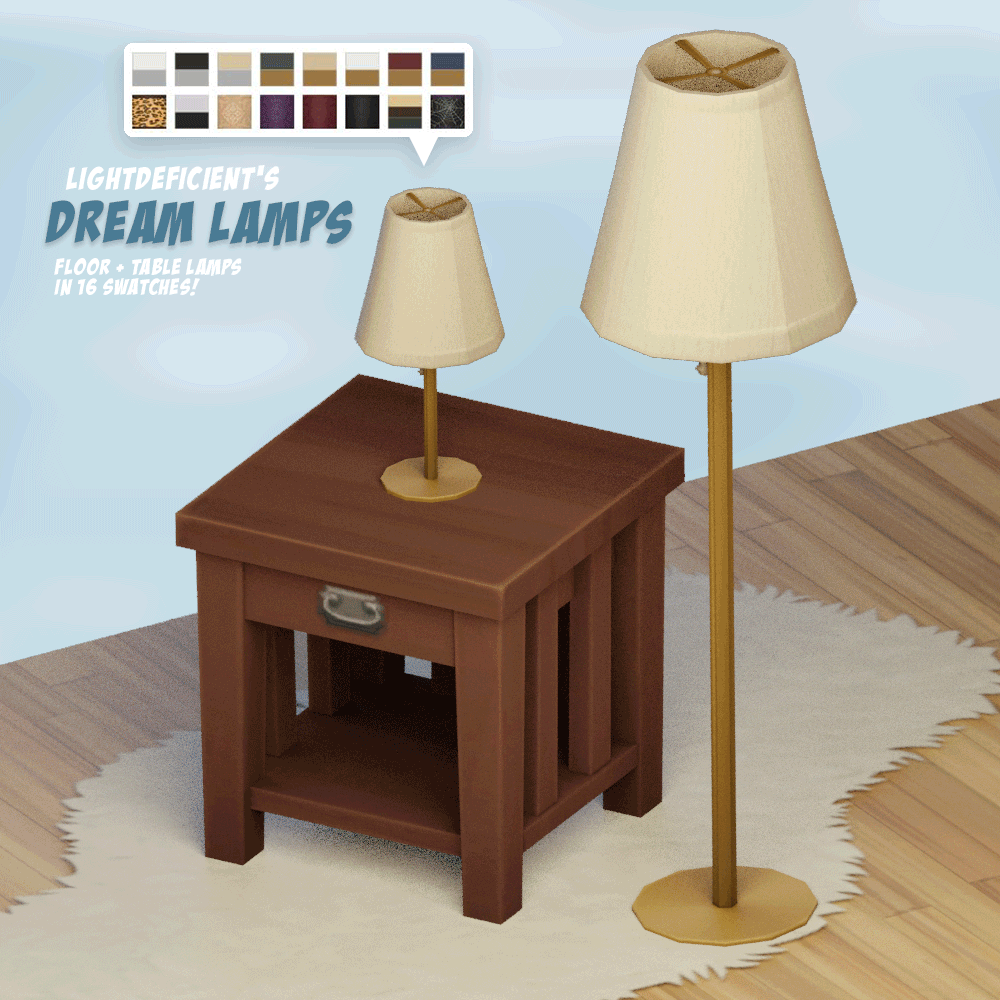 Dream Lamps (Floor + Table Lamp) - Gallery - The Sims 4 Build / Buy ...