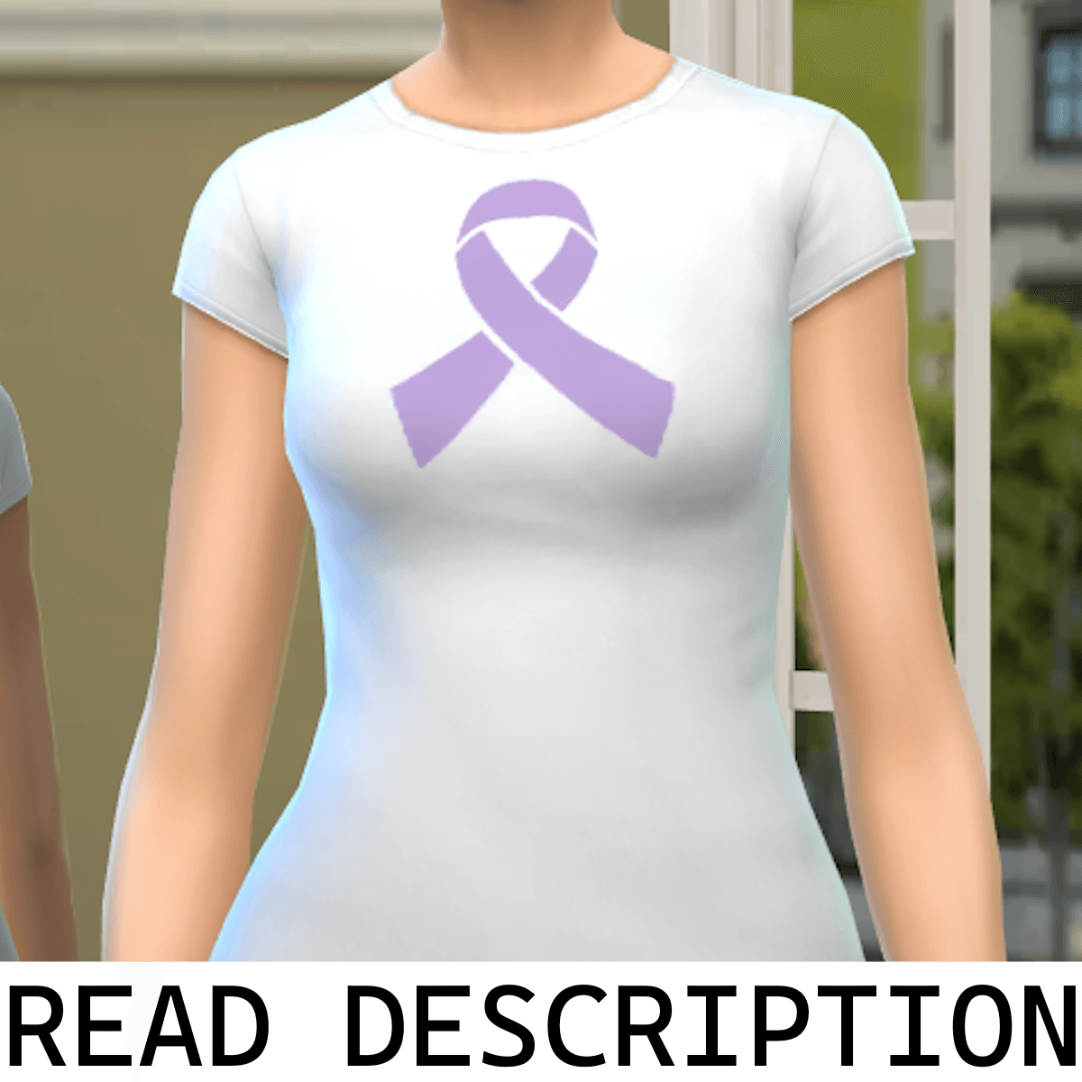 Cancer Ribbon T-Shirt (READ DESCRIPTION) - Gallery - The Sims 4 Create ...