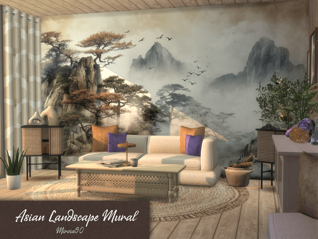 Asian Landscape Mural - Gallery - The Sims 4 Build / Buy - CurseForge