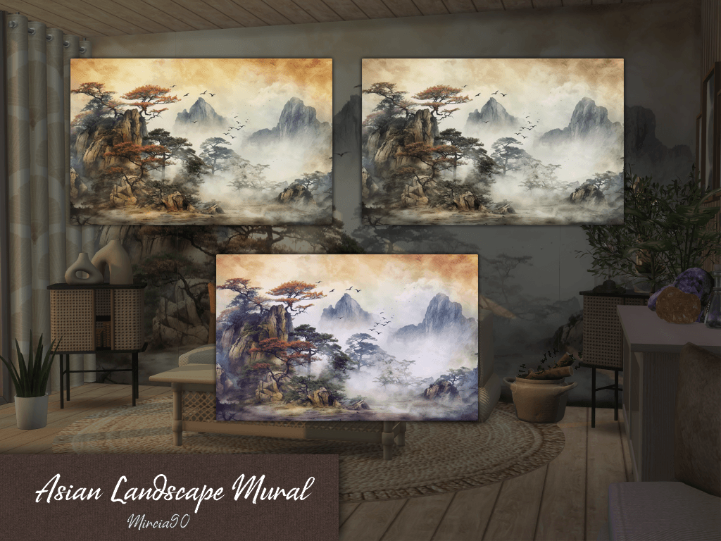 Asian Landscape Mural - Gallery - The Sims 4 Build / Buy - CurseForge