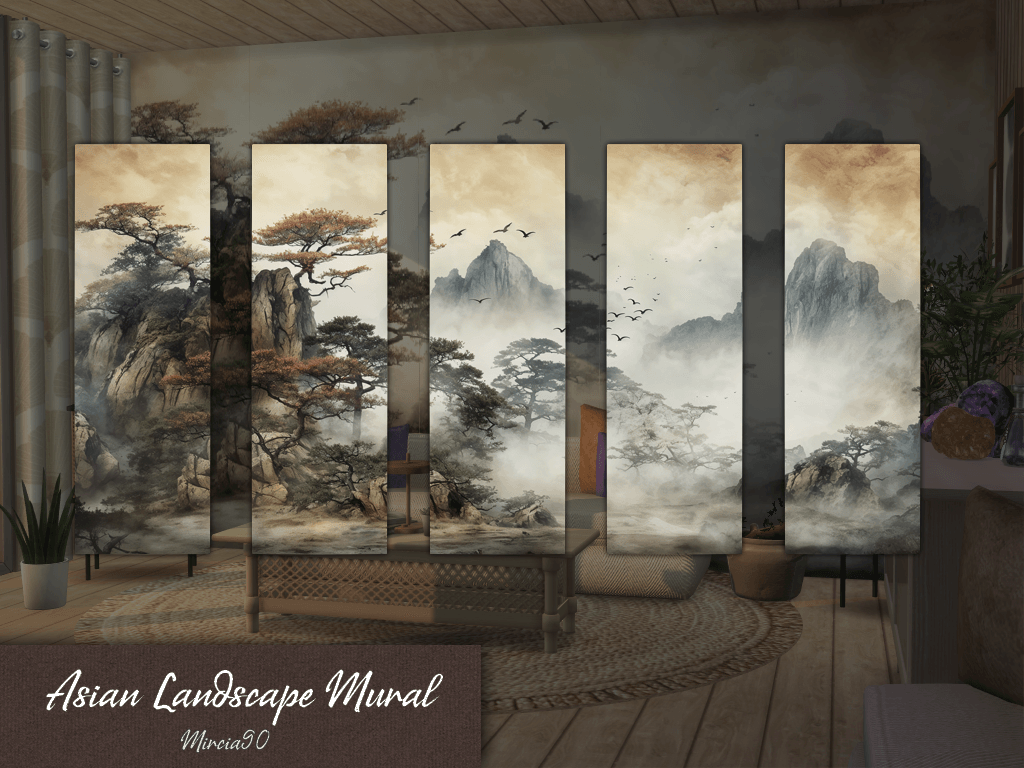 Asian Landscape Mural - Gallery - The Sims 4 Build / Buy - CurseForge