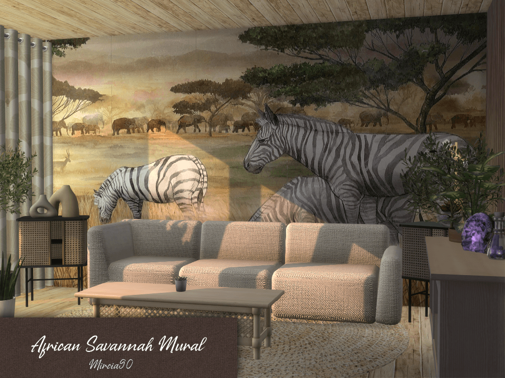 African Savannah Mural - Gallery - The Sims 4 Build / Buy - CurseForge