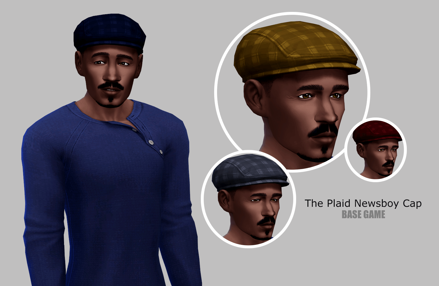 Plaid Newsboy Cap - BASE GAME - Gallery - The Sims 4 Create a Sim ...