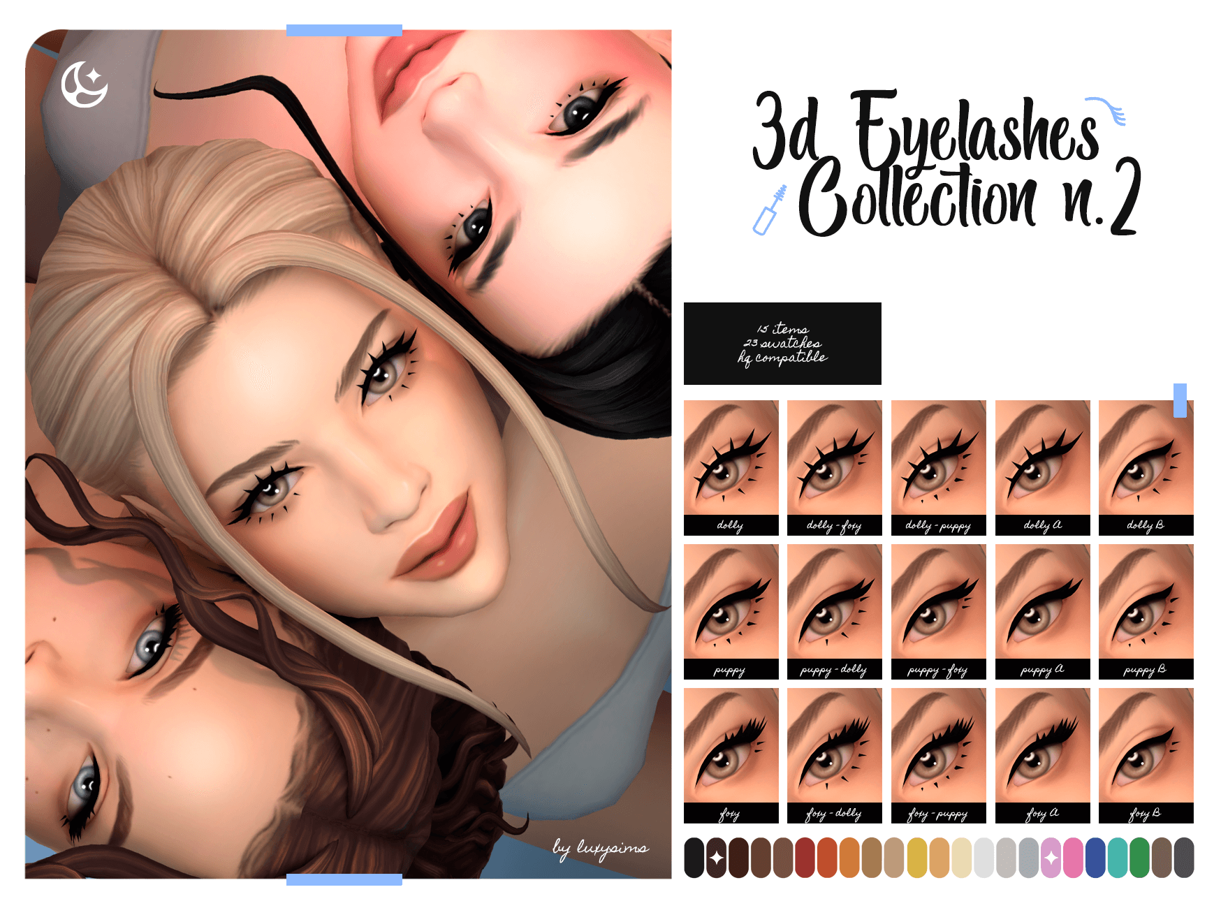 Eyelashes nº2 3D - The Sims 4 Create a Sim - CurseForge