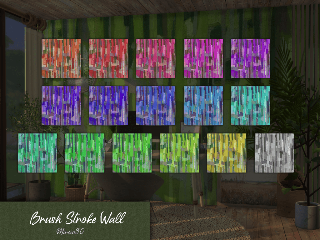 Brush Stroke Wall #1 - Gallery - The Sims 4 Build / Buy - CurseForge