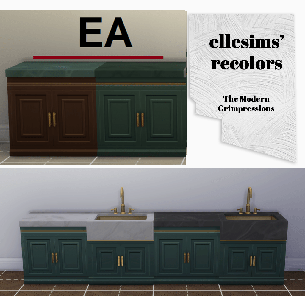 Recolor: Life & Death Grim Countertops + Sink - Gallery - The Sims 4 ...