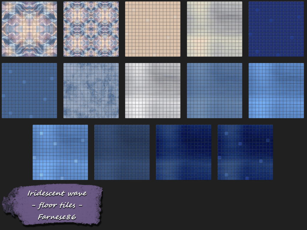 Iridescent wave - floor tiles - Gallery - The Sims 4 Build / Buy ...