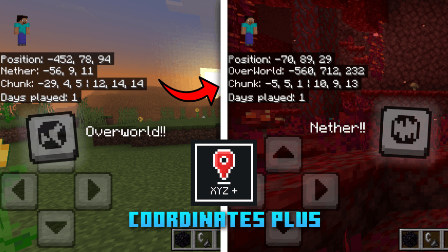 Coordinates Plus | Minecraft PE Texture Packs