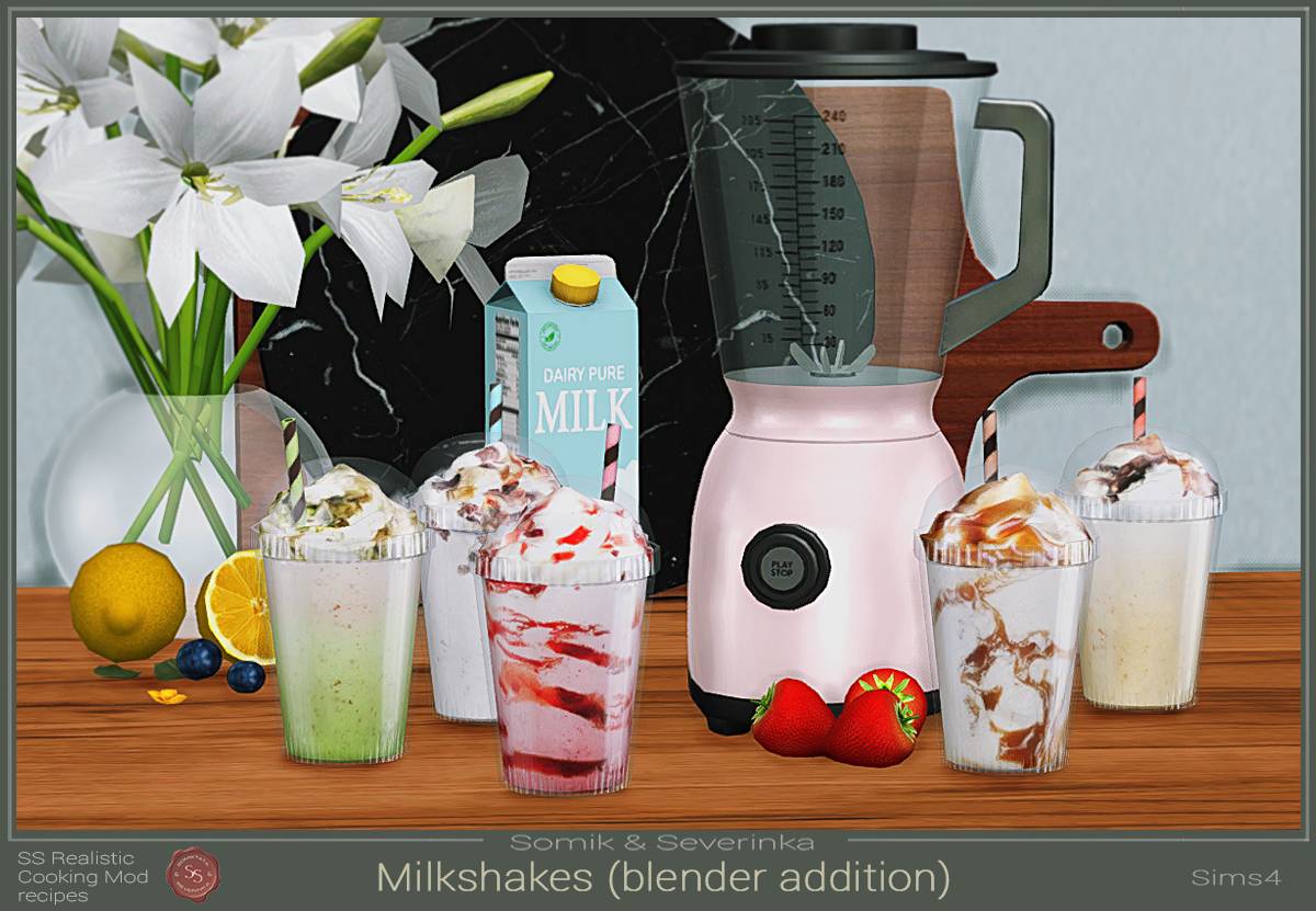 Milkshakes for The Functional Blender - The Sims 4 Mods - CurseForge