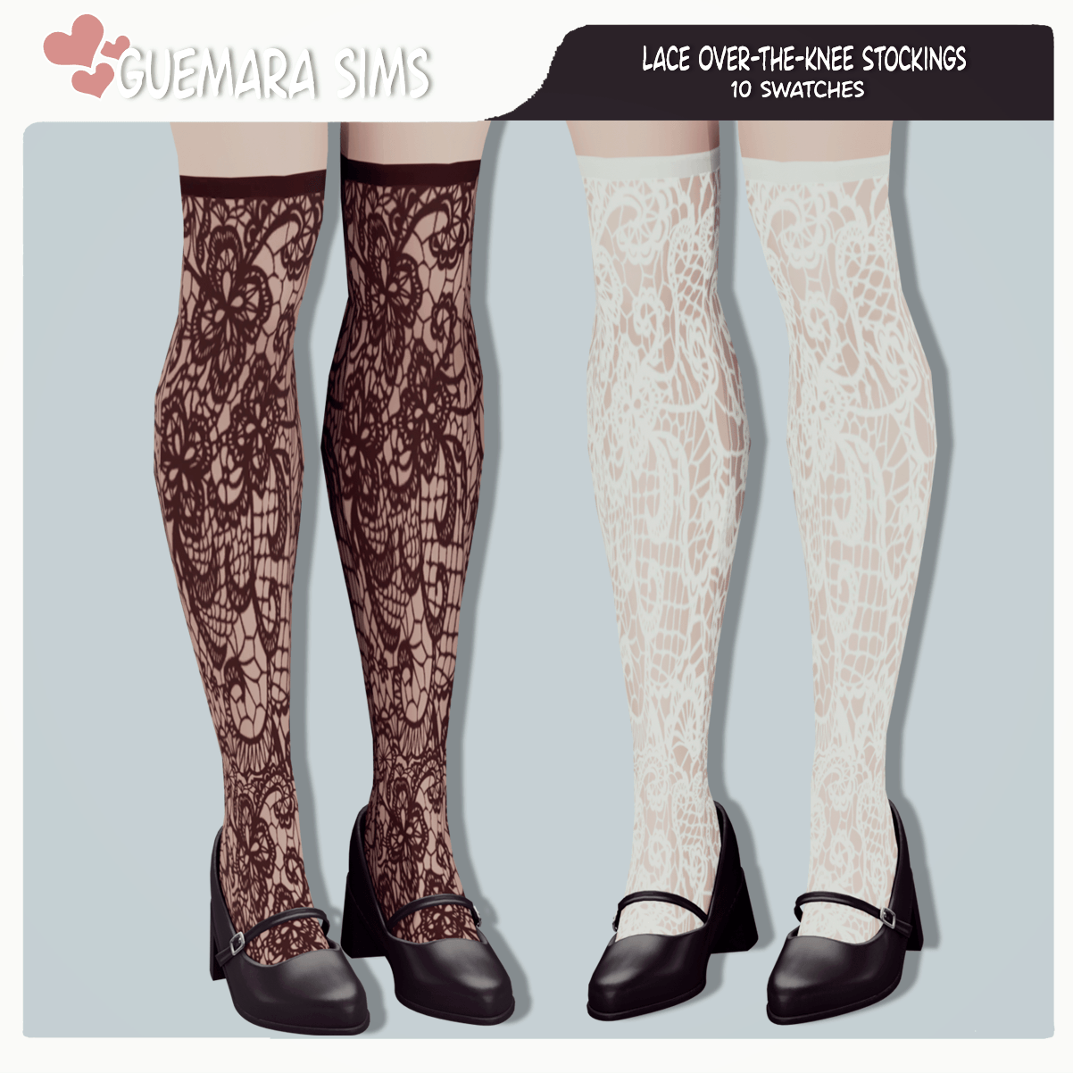 Lace Over-the-Knee Stockings - Gallery - The Sims 4 Create a Sim ...