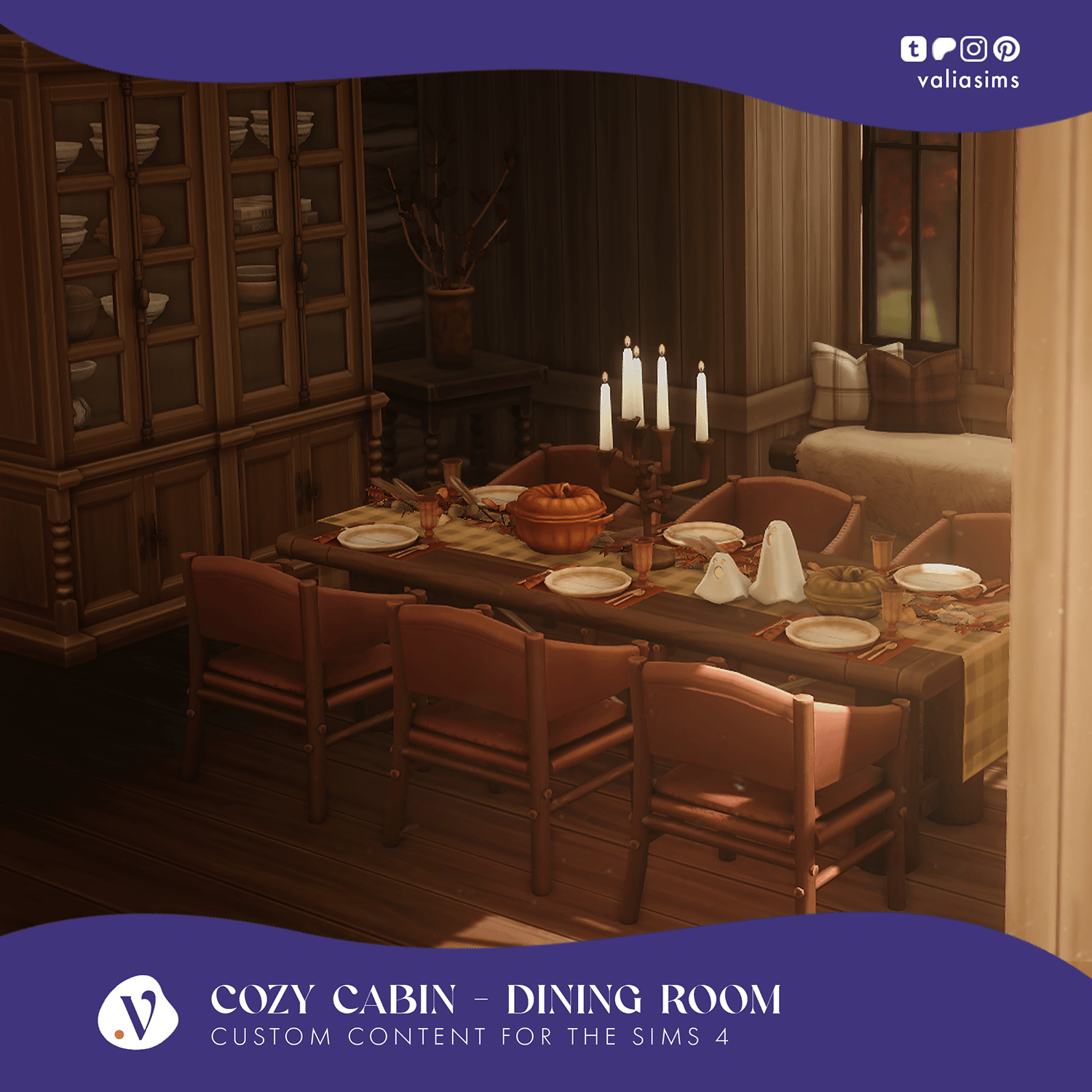 Cozy Cabin Collection - Dining Room - Gallery - The Sims 4 Build / Buy ...