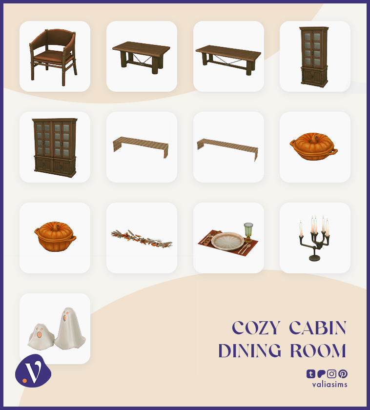 Cozy Cabin Collection - Dining Room - Gallery - The Sims 4 Build / Buy ...