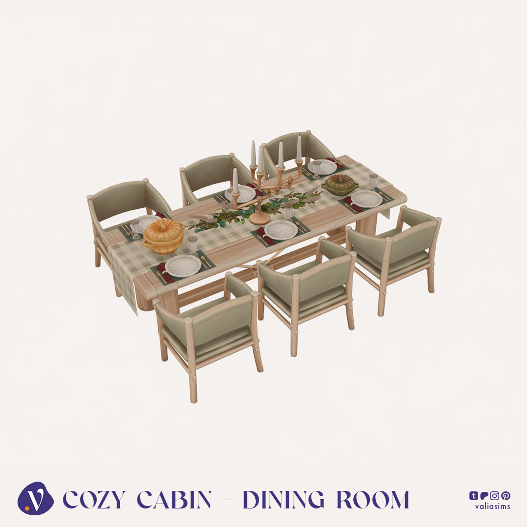 Cozy Cabin Collection - Dining Room - Gallery - The Sims 4 Build / Buy ...