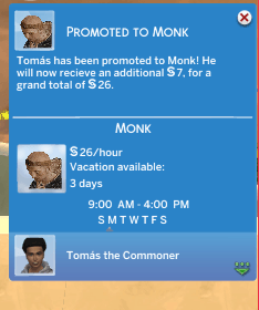 Medieval Monk Career - Gallery - The Sims 4 Mods - CurseForge