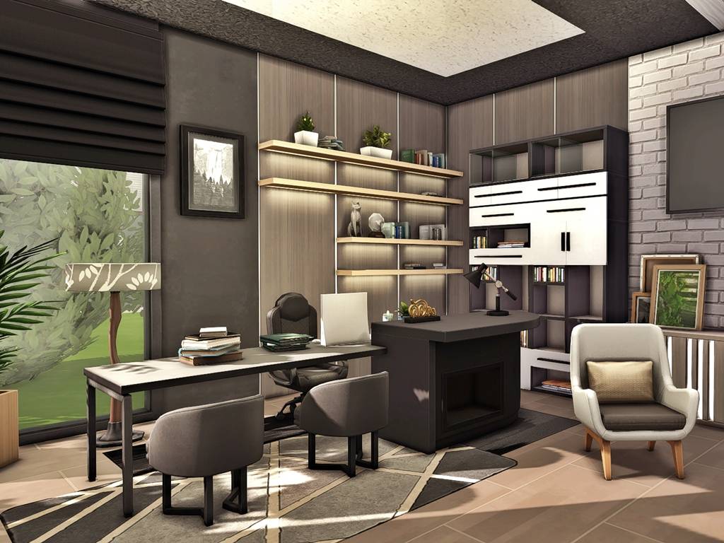 Modern Luxury - Office Room 1 - Gallery - The Sims 4 Rooms / Lots ...