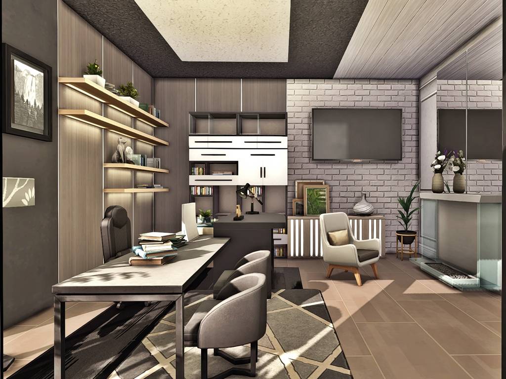 Modern Luxury - Office Room 1 - Gallery - The Sims 4 Rooms / Lots ...