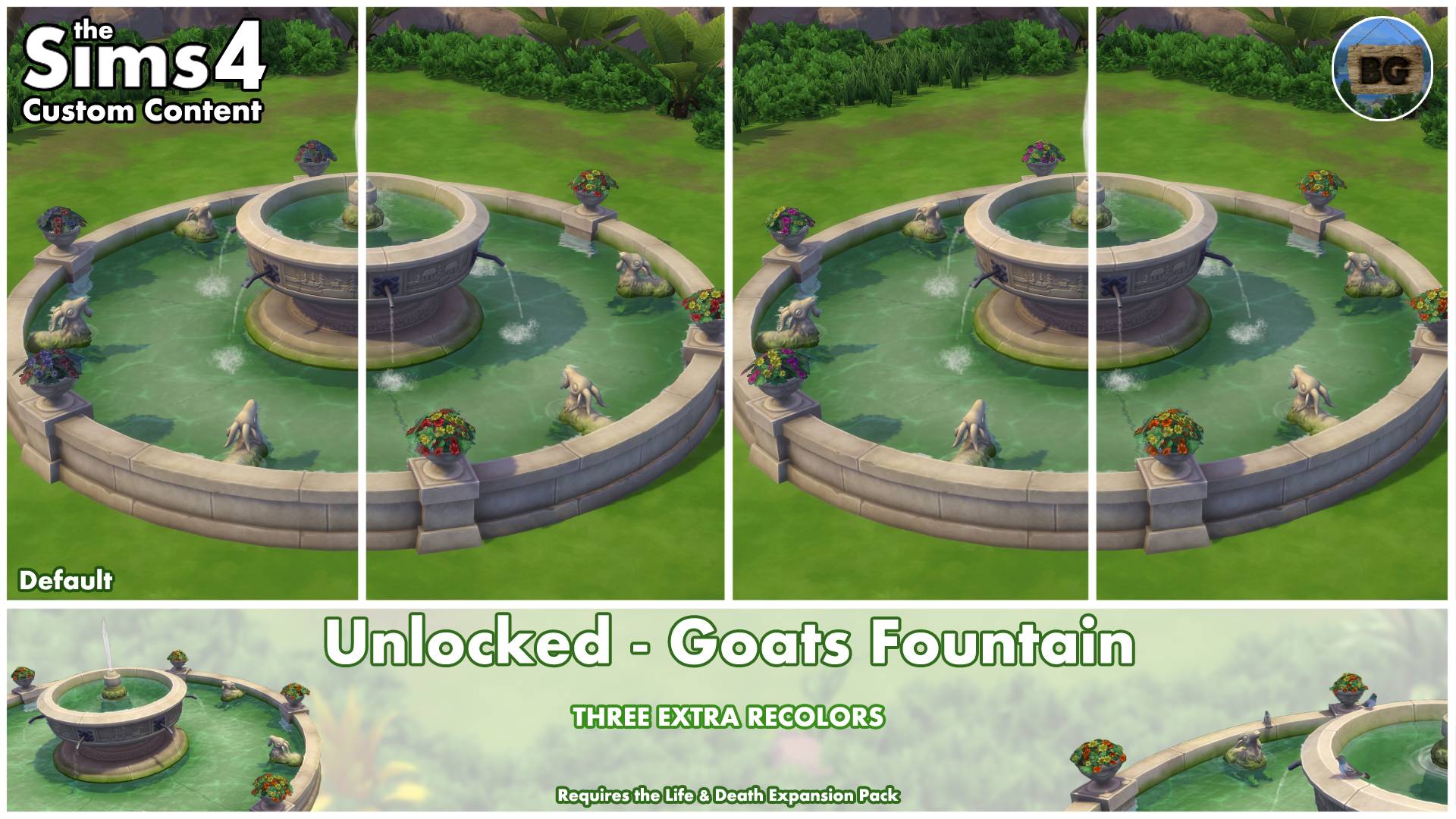 Unlocked - Goats Fountain ~ Life & Death - Gallery - The Sims 4 Build ...