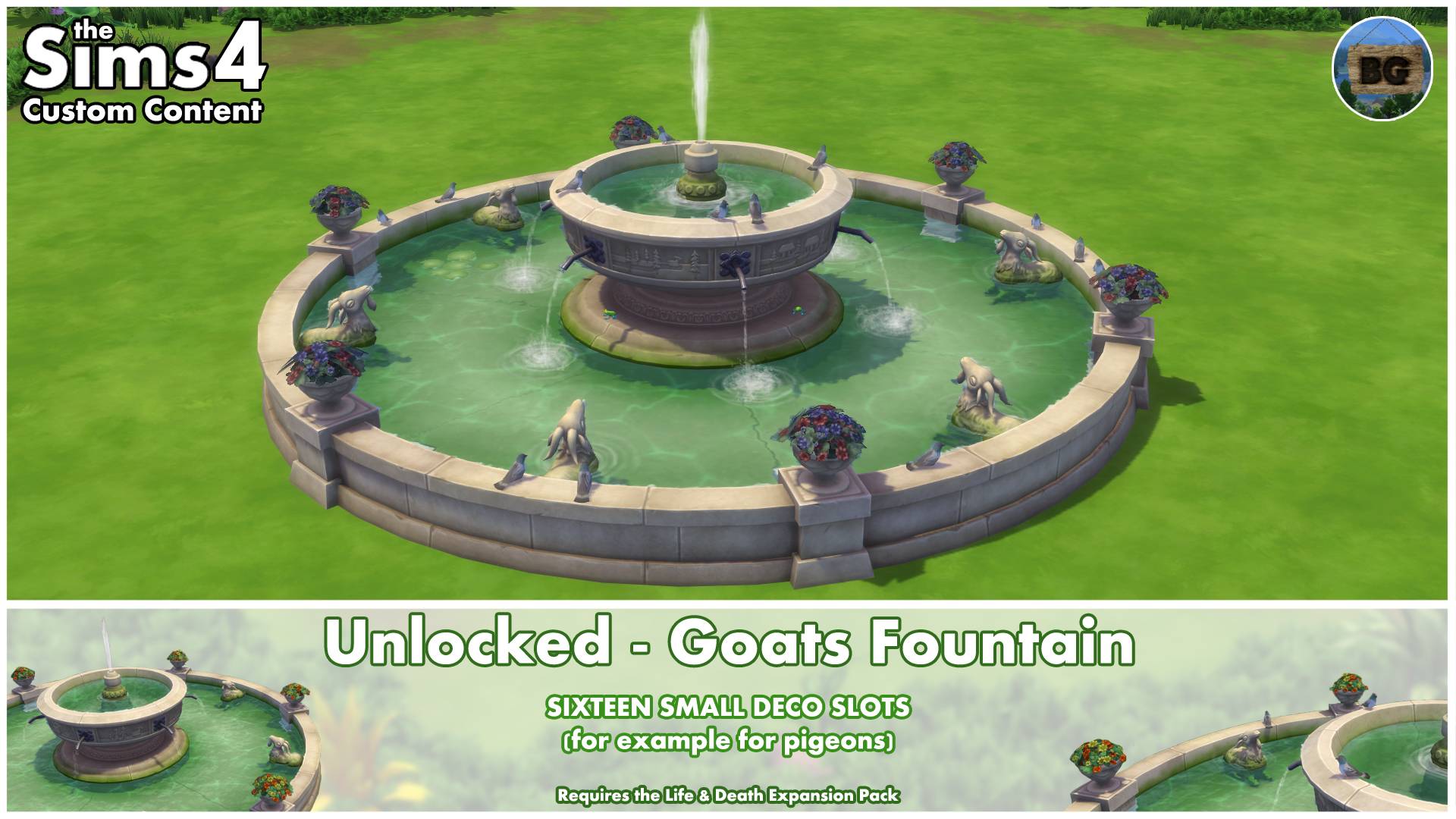 Unlocked - Goats Fountain ~ Life & Death - Gallery - The Sims 4 Build ...