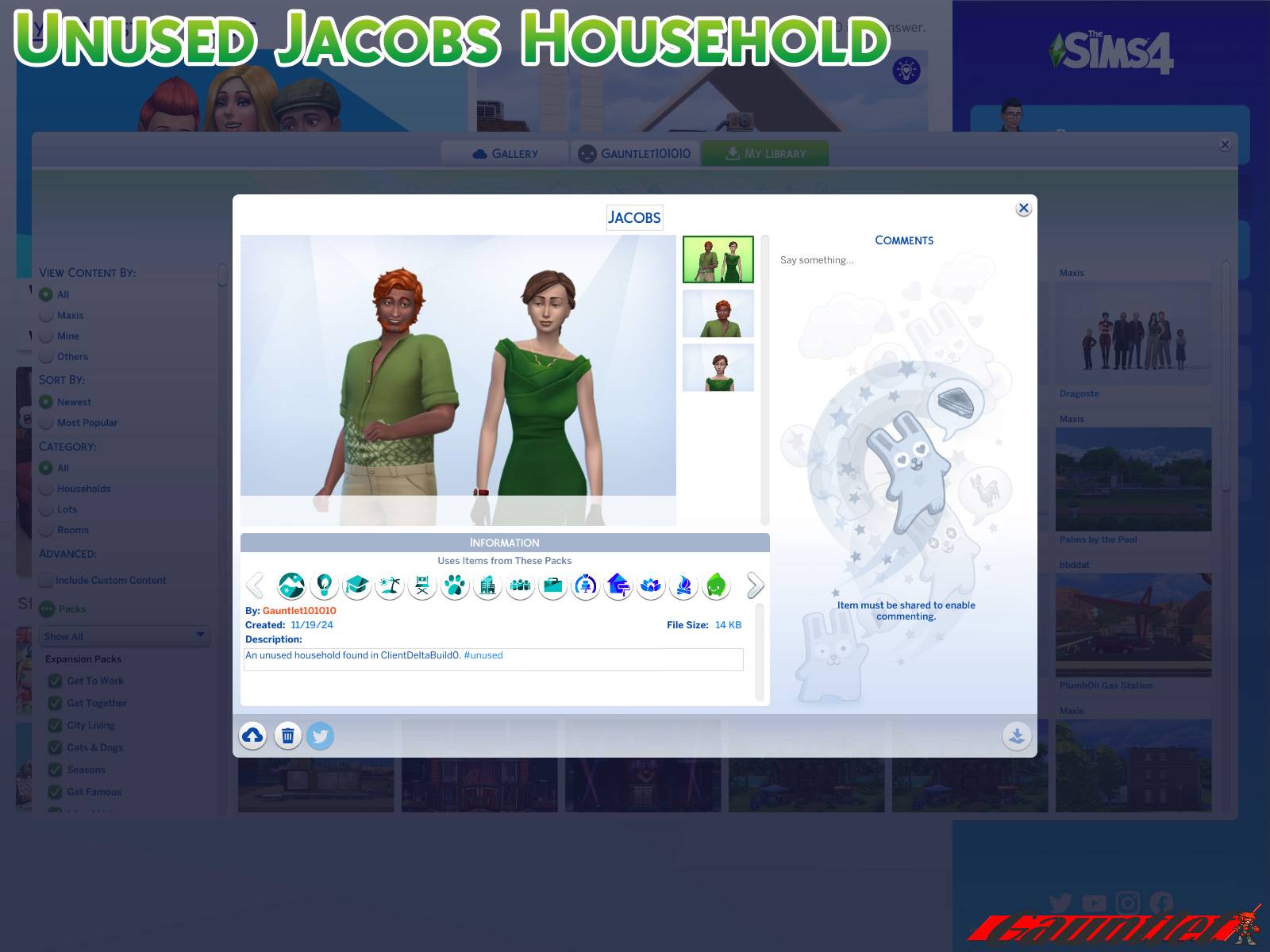 Unused Jacobs Household - The Sims 4 Sims / Households - CurseForge