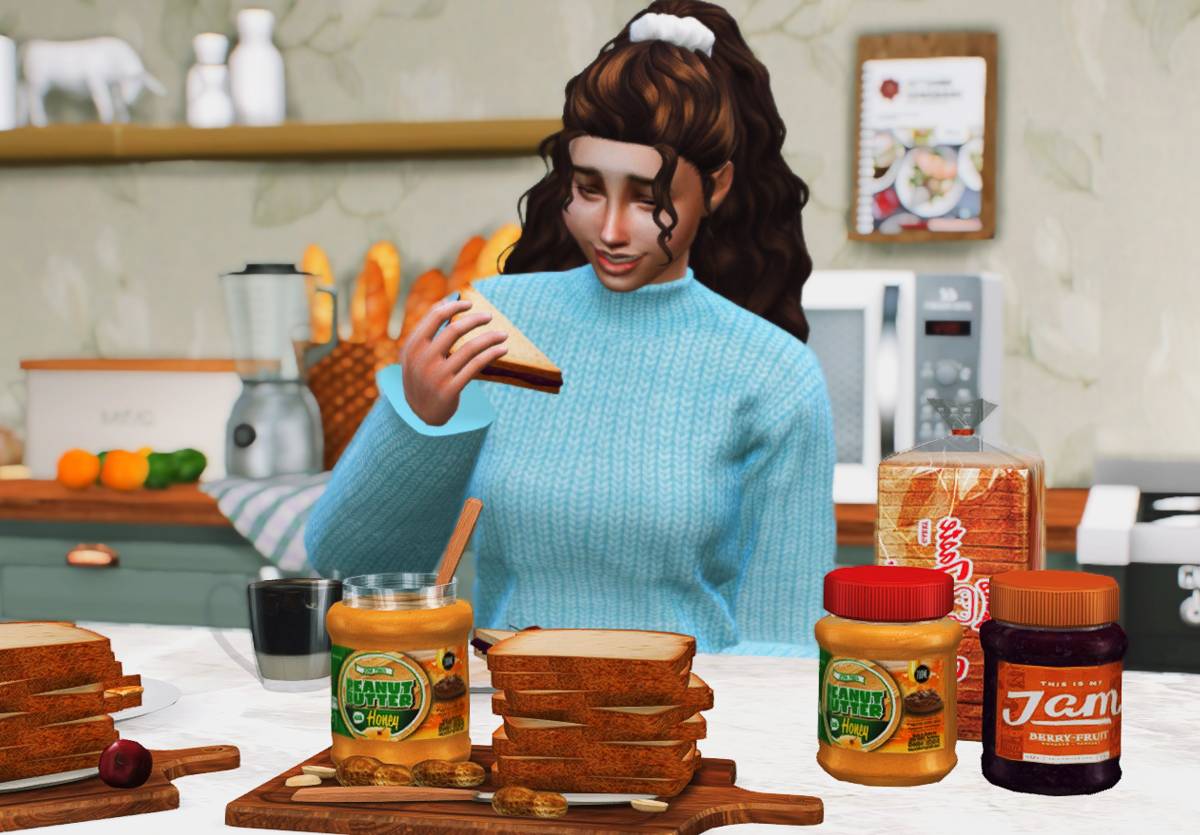 Sandwiches with jam, peanut butter, chocolate and bananas - The Sims 4 ...