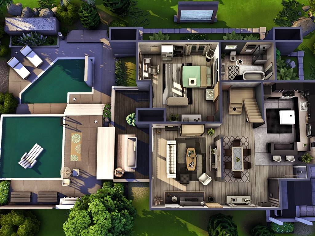 Modern Design 7 - Gallery - The Sims 4 Rooms / Lots - CurseForge