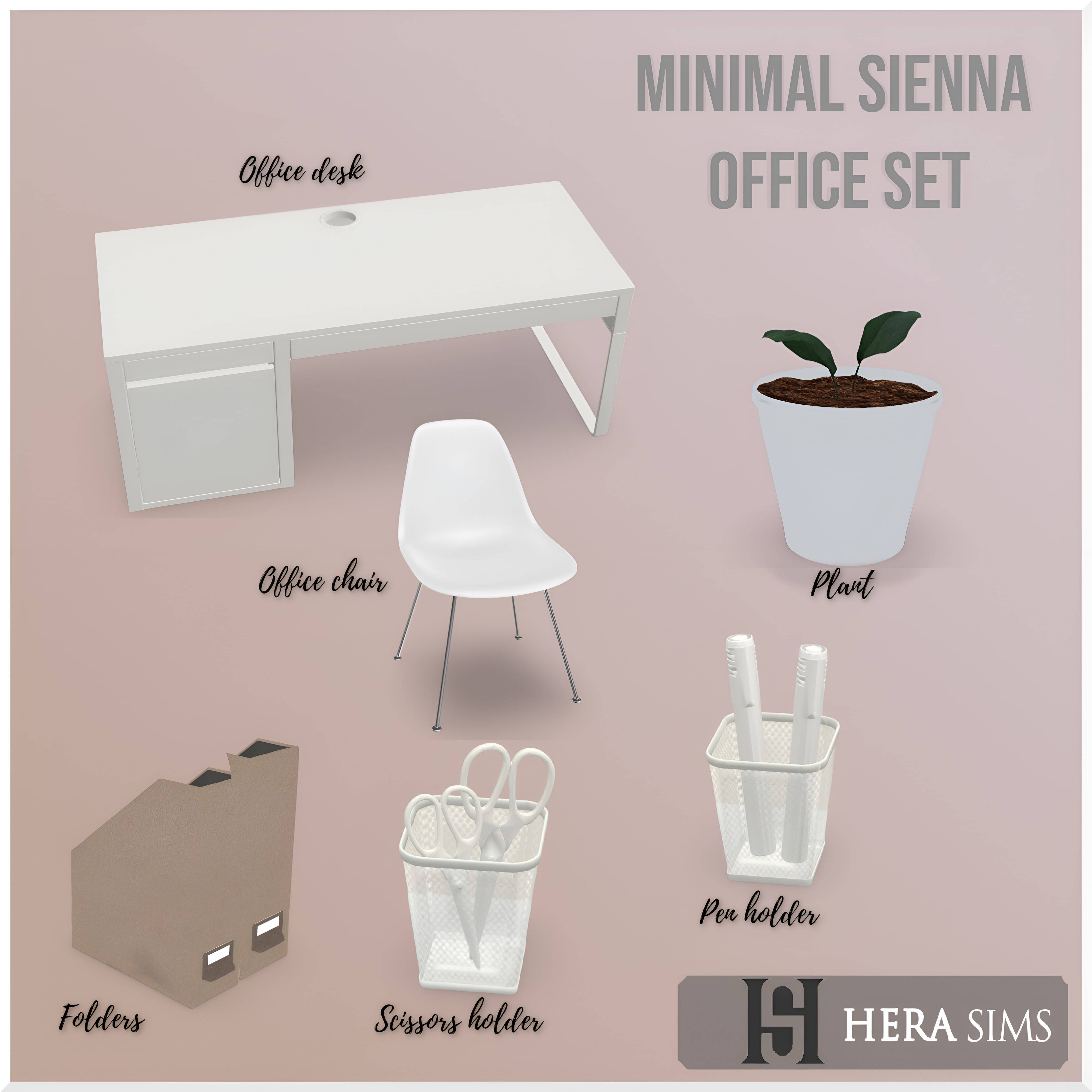 Minimal Sienna office set - Gallery - The Sims 4 Build / Buy - CurseForge