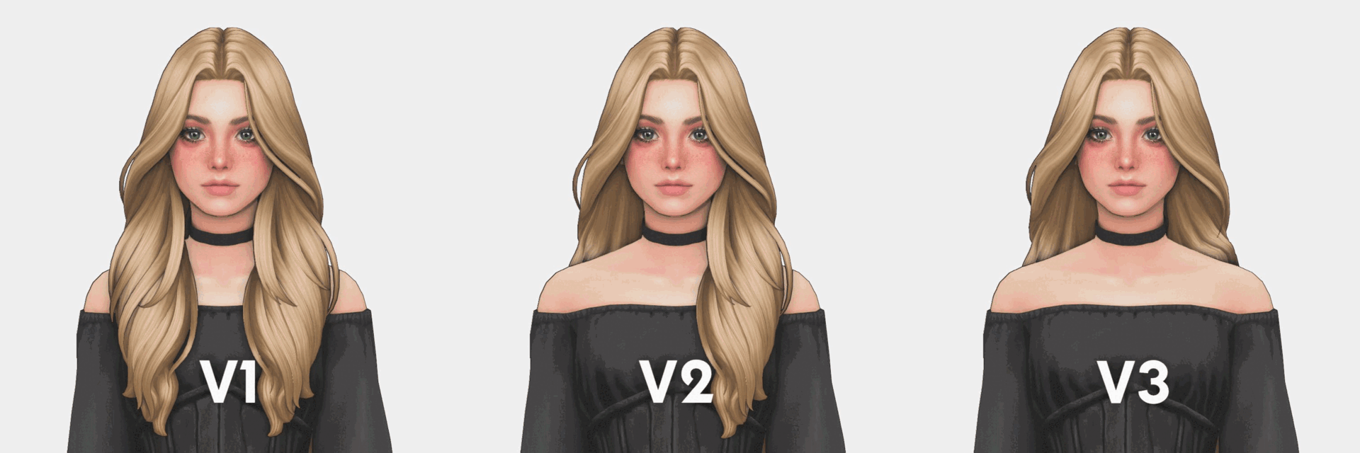 Taryn Hair Set - Gallery - The Sims 4 Create a Sim - CurseForge