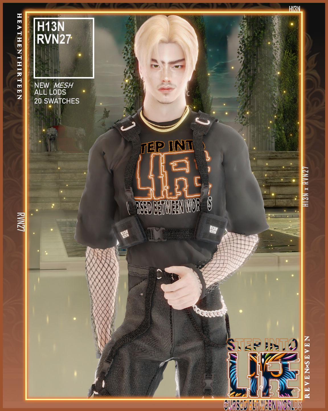 Cyberwear Tactical Vest Fishnet Graphic Shirt - Gallery - The Sims 4 ...