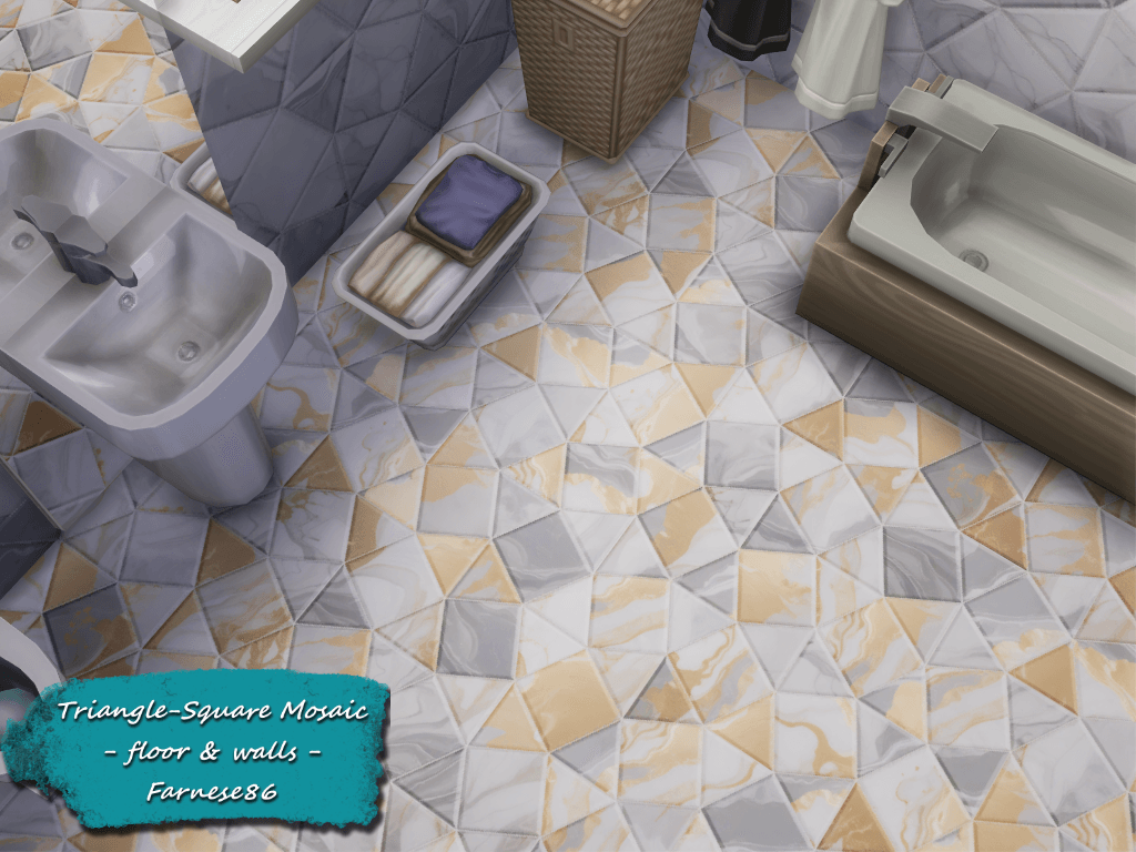 Triangle-Square Mosaic - floor&walls - Gallery - The Sims 4 Build / Buy - CurseForge