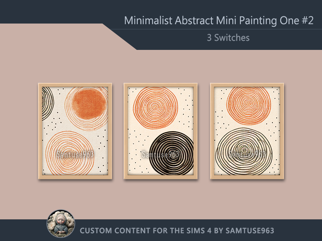 Minimalist Abstract Mini Painting One #2 Extra G Samtuse963 - The Sims ...