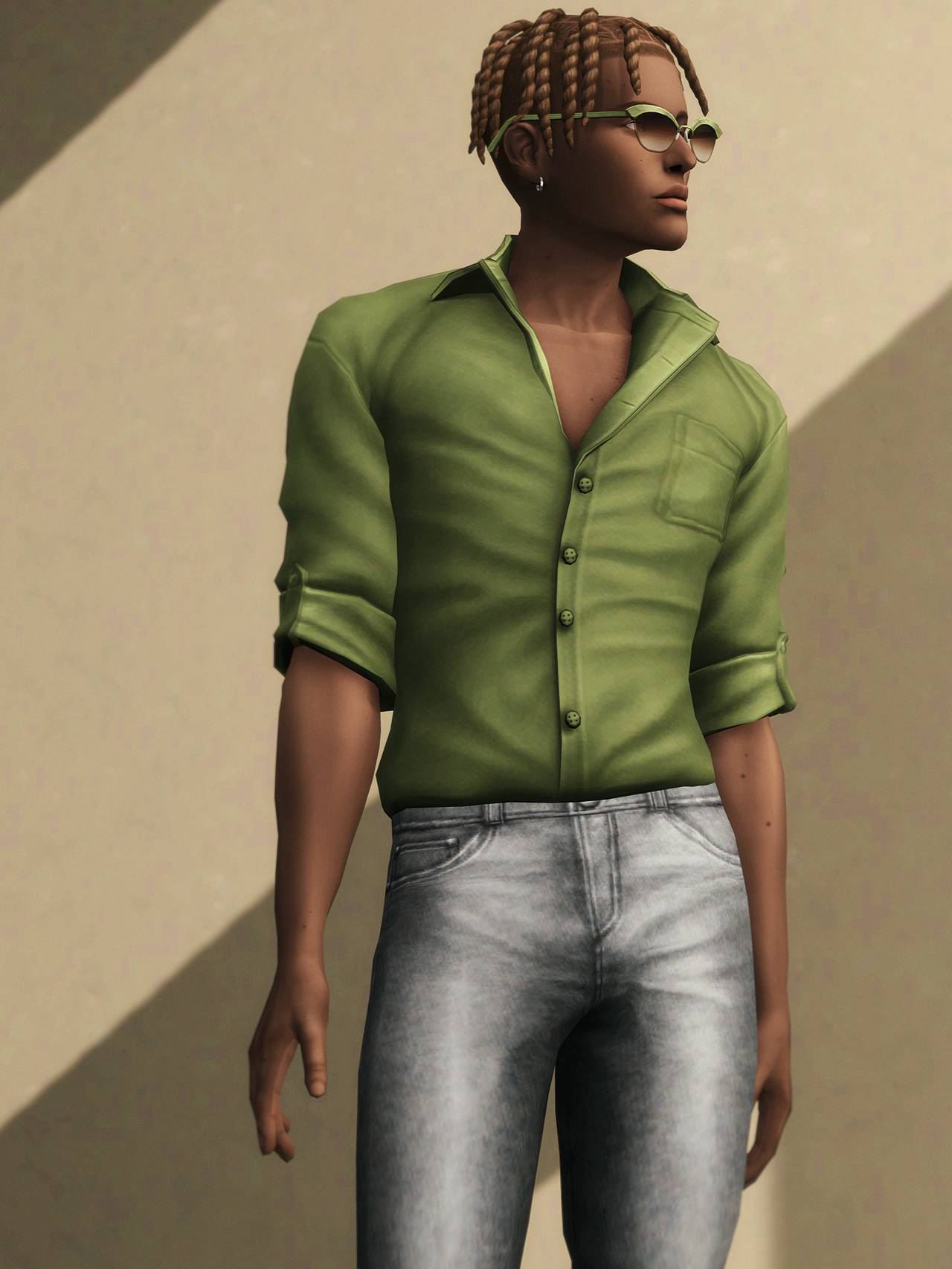 Desert Sand - Marvin Shirt Set (Masculine) - The Sims 4 Create a Sim ...