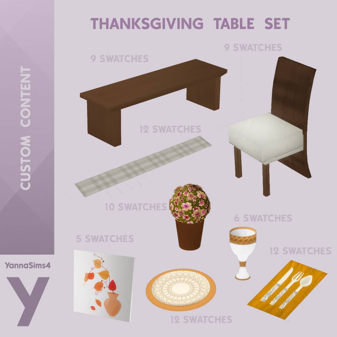 Thanksgiving Table Set - Gallery - The Sims 4 Build / Buy - CurseForge