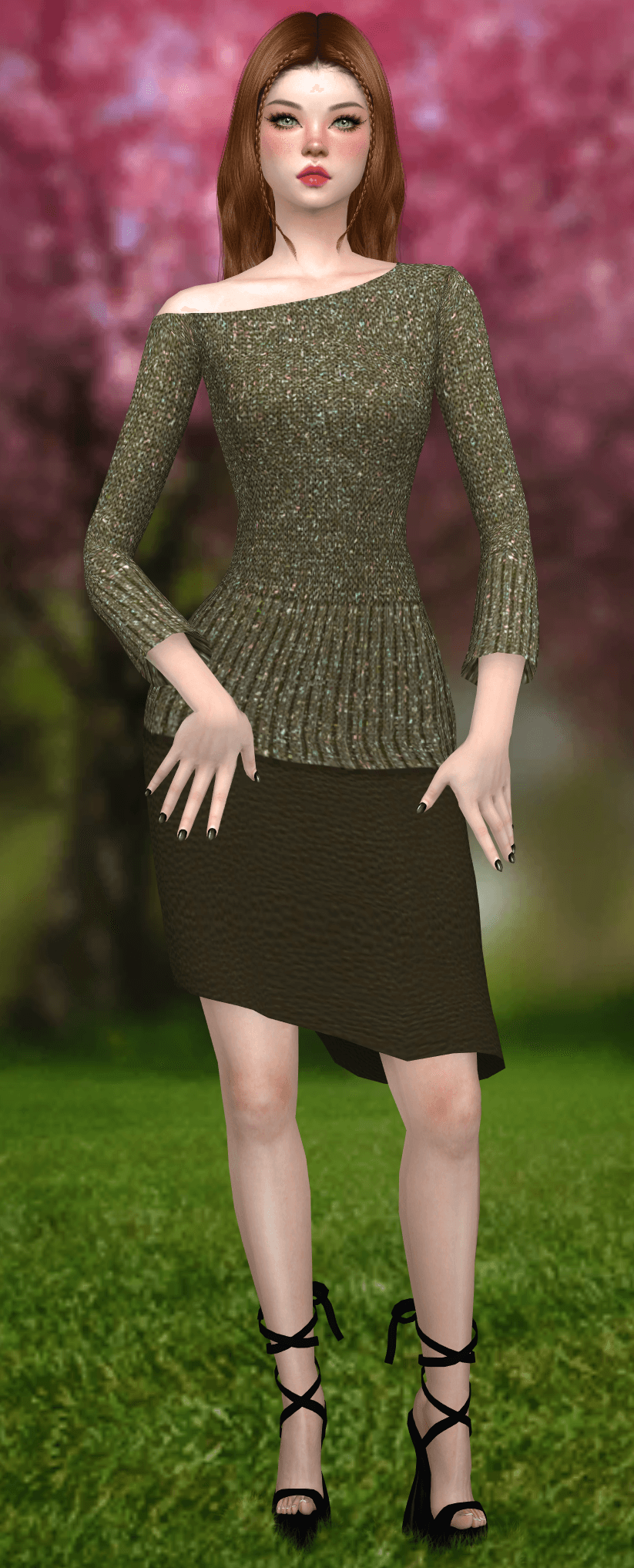 Dress Off Shoulder Shiny - Gallery - The Sims 4 Create a Sim - CurseForge