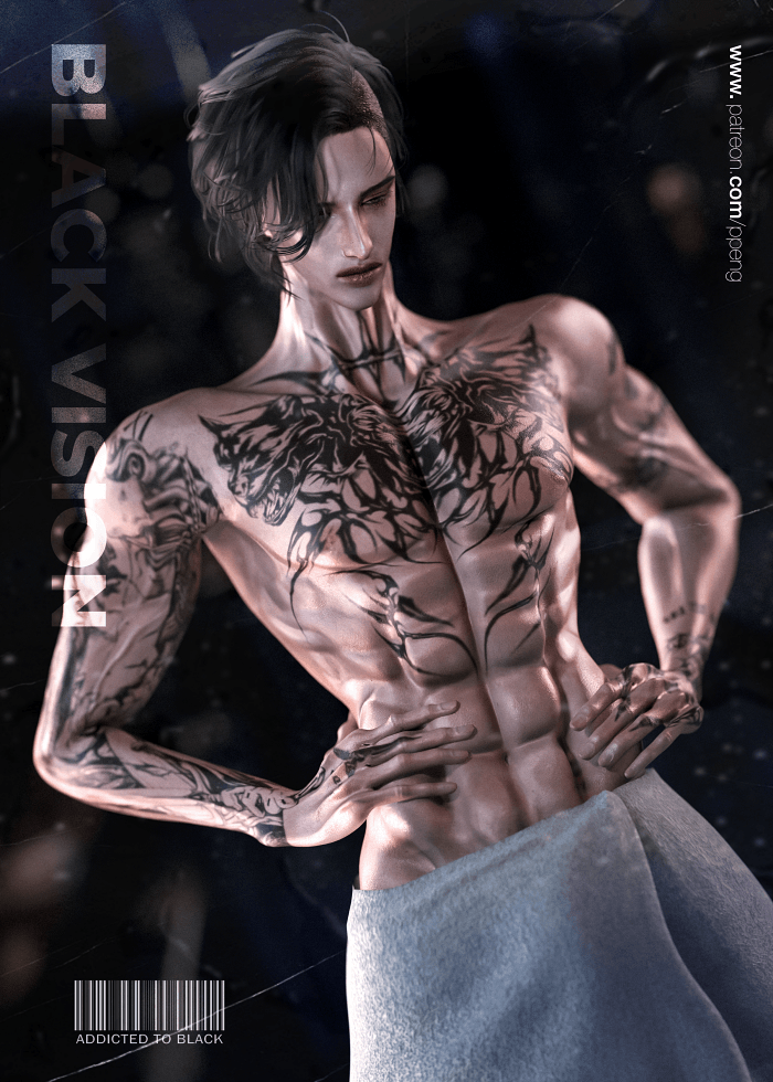 P_peng Tattoo N0.41 Black Vision HQ - Gallery - The Sims 4 Create a Sim ...