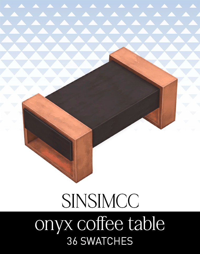 Onyx Coffee Table | Many Custom Decoration Slots | 36 Swatches ...