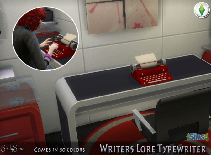 Writers Lore Typewriter - Gallery - The Sims 4 Build / Buy - CurseForge