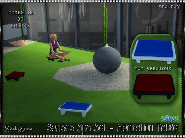 Recolors: Spa Day Meditation Tables - Gallery - The Sims 4 Build / Buy ...
