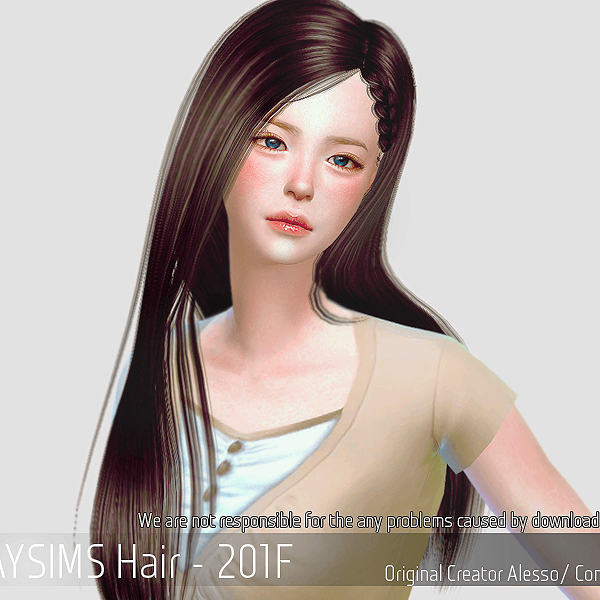 Korean Hair 201F - The Sims 4 Create a Sim - CurseForge
